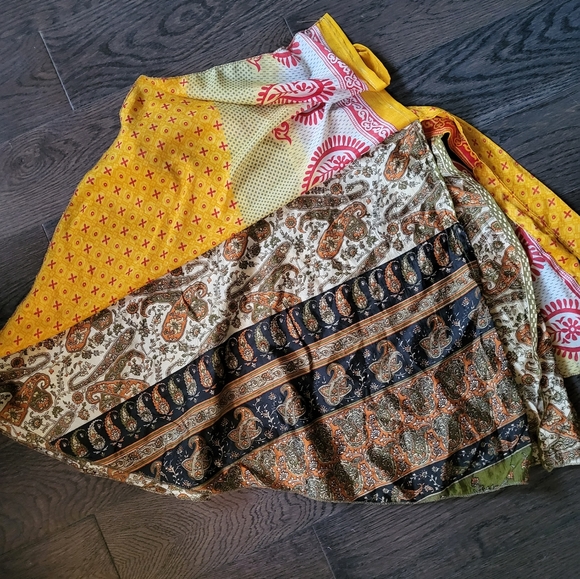 Darn Good Yarn | Skirts | Recycled Sari Mini Wrap Skirt | Poshmark